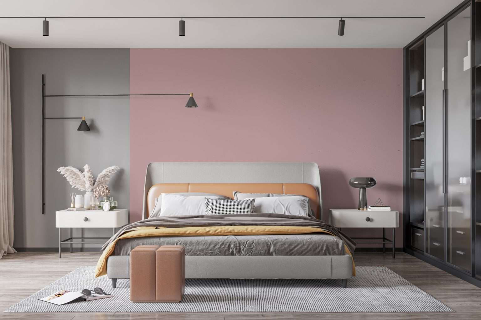Pink Two Colour Combination for Bedroom Walls with Images |2023