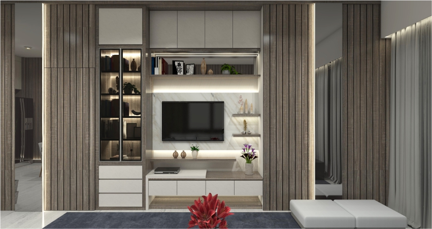 Wall Showcase Design for Hall Orienbell