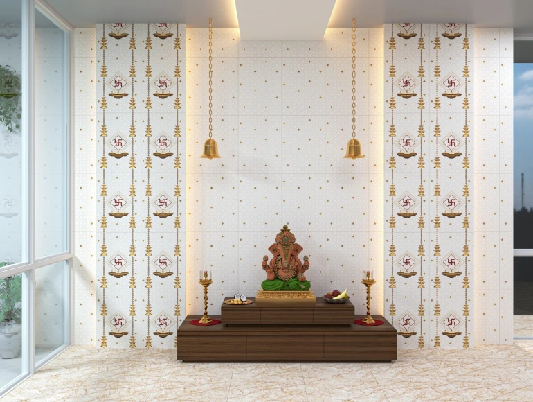 Elegant Pooja Room Designs for Every Home - Orientbell Tiles